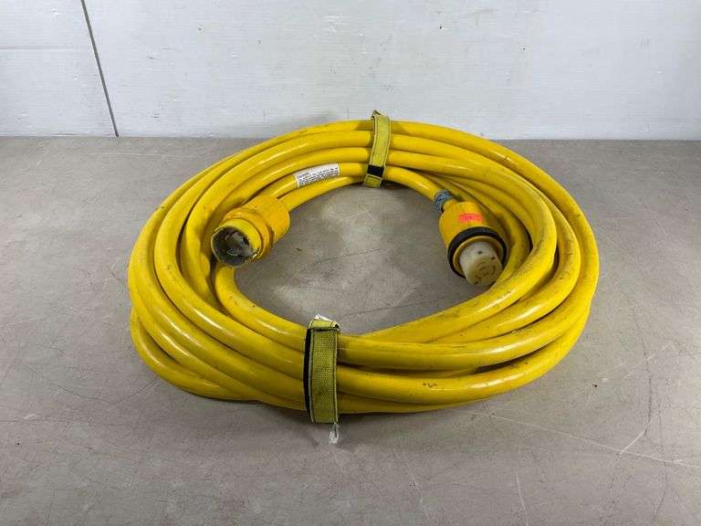 Yellow 50-AMP Shore Power Cable with 125V Connectors - Hash Auctions