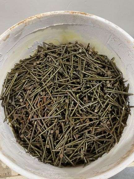5-Gallon Bucket of 2 1/4” Nails - Hash Auctions
