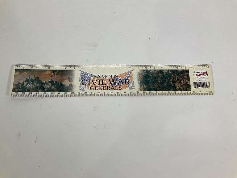 Civil War Commemorative Stamps, Art Print, and Famous Generals Ruler ...