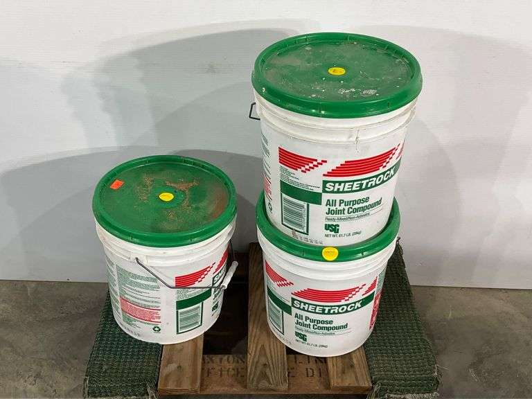 Three Buckets of Sheetrock All Purpose Joint Compound, Two Sealed ...