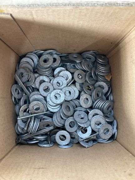 Lot of Steel Washers and Nails - Hash Auctions