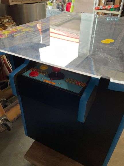 Midway Ms. Pac-Man Cocktail Arcade Cabinet with Controls and Coin Slot ...