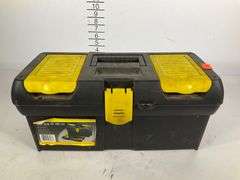 Black and Yellow Plastic Tool Box with Assorted Tools - Hash Auctions
