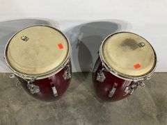 Toca Red Conga Drums with Natural Skins - Hash Auctions