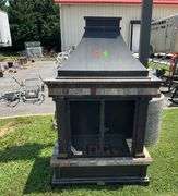 Broyhill Outdoor Fireplace with Tile Accents, 23.5”Wx35”Lx56”H - Hash ...