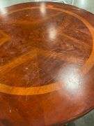 Round Pedestal End Tables with Brass-Capped Feet - Hash Auctions