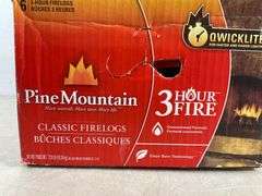 Pine Mountain Classic Firelogs, 3-Hour Burn, Box of 6 Logs - Hash Auctions
