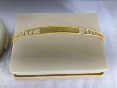 Tupperware Cake and Rectangular Carrier Set with Yellow and Beige ...