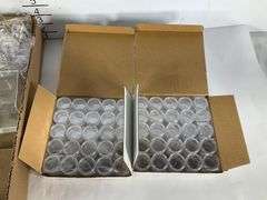Clear Acrylic Display Stands and Small Round Containers - Hash Auctions