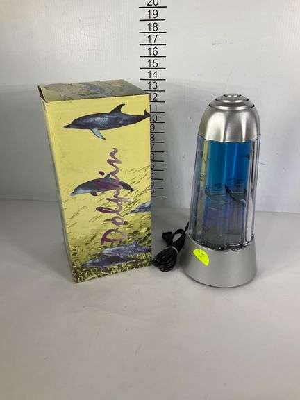 Electric Dolphin-Themed Motion Lamp with Blue Liquid - Hash Auctions