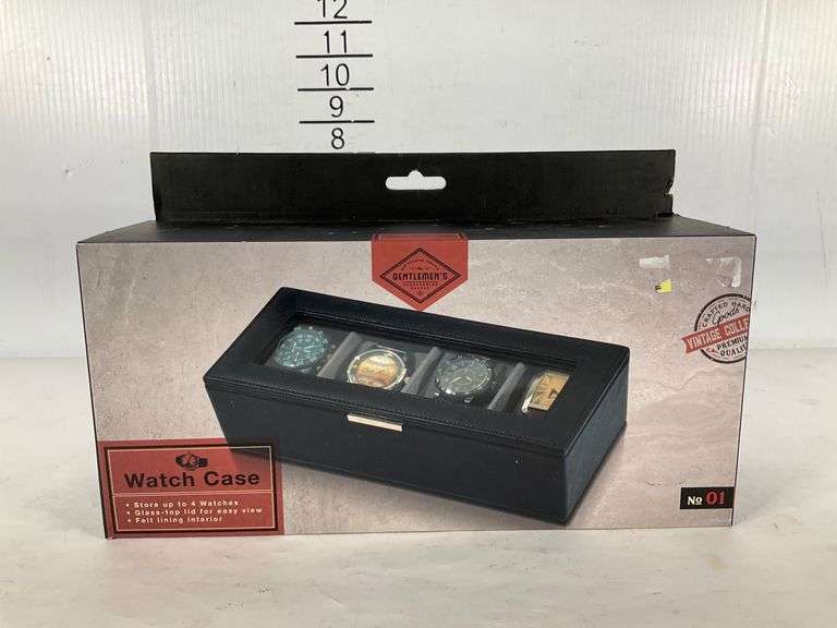 Gentlemen’s Watch Case with Glass Top and Storage for Watches - Hash ...