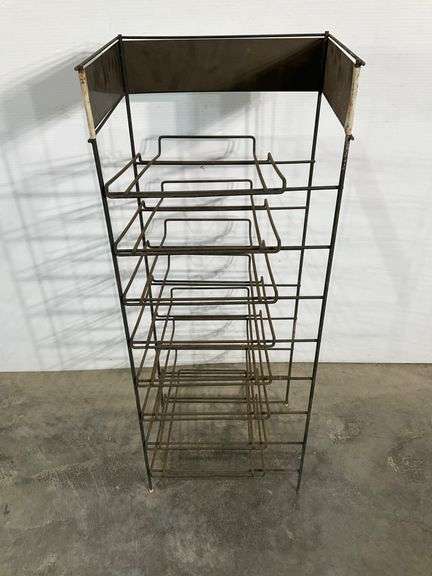 Rutland Metal Wire Display Rack with Branded Signage, 33.5in Tall ...