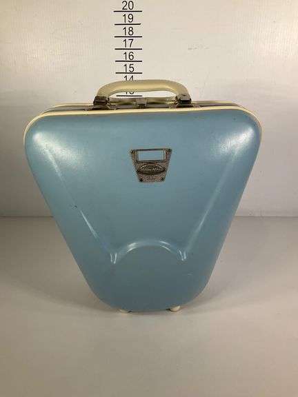 Million Miler Model 300 Light Blue Triangle Luggage Case - Hash Auctions