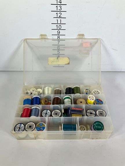 Plano Plastic Organizer Box with Assorted Sewing Threads and ...