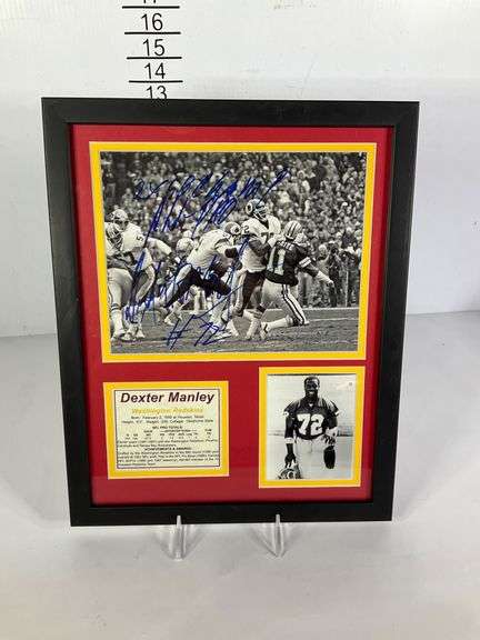Framed Dexter Manley Washington Redskins Memorabilia with Autographed ...