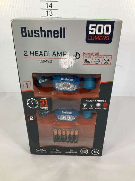 Bushnell 2-Headlamp Combo Pack with 500 Lumens and 4 Light Modes - Hash ...