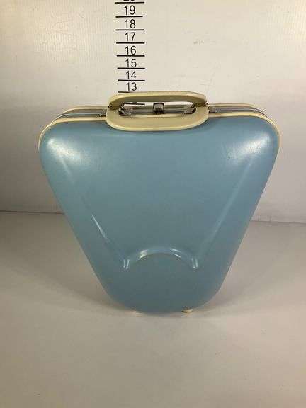 Million Miler Model 300 Light Blue Triangle Luggage Case - Hash Auctions