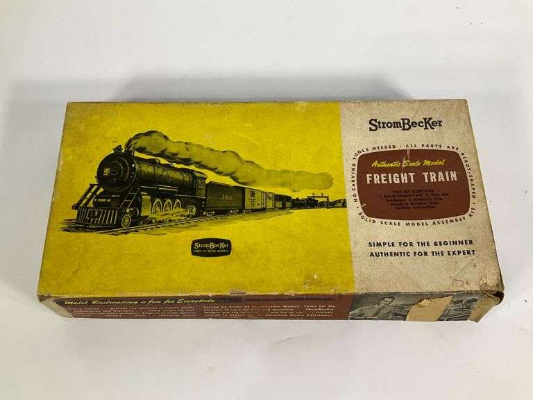 StromBecker Authentic Scale Model Freight Train Kit with Assembled Cars ...