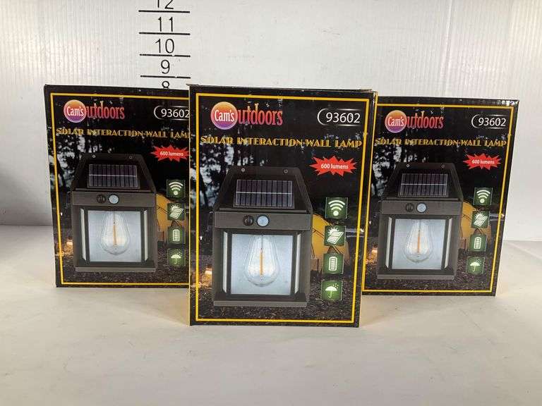 Three Cam’s Outdoors Solar Interaction Wall Lamps, Model 93602 - Hash ...