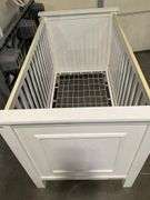 White Slatted Crib Frame with Paneled Headboard and Footboard - Hash ...