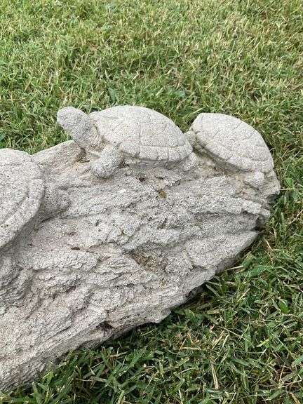 Concrete Turtle Sculpture Depicting Multiple Turtles - Hash Auctions