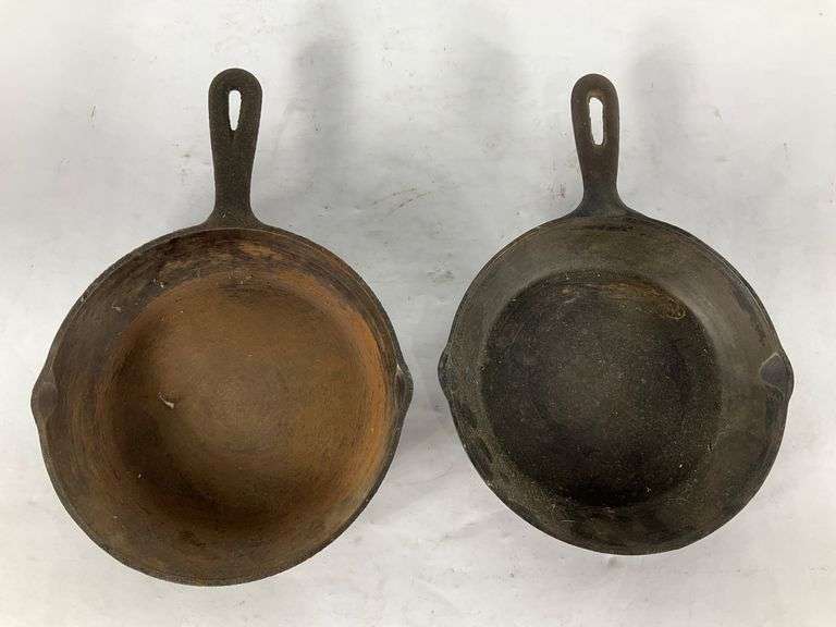 Two Cast Iron Skillets Made in Taiwan and Korea - Hash Auctions