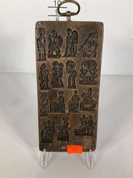 Carved Printing Block With Figural and Decorative Motifs - Hash Auctions