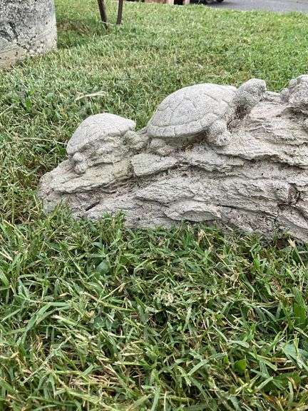 Concrete Turtle Sculpture Depicting Multiple Turtles - Hash Auctions