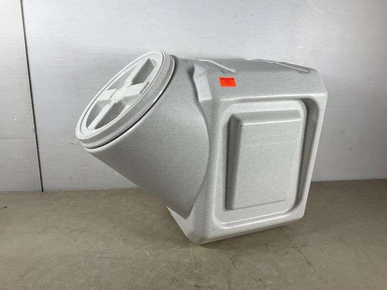 Dog Food Storage Bin with Angled Lid and Air-Tight Screw-On Top - Hash ...