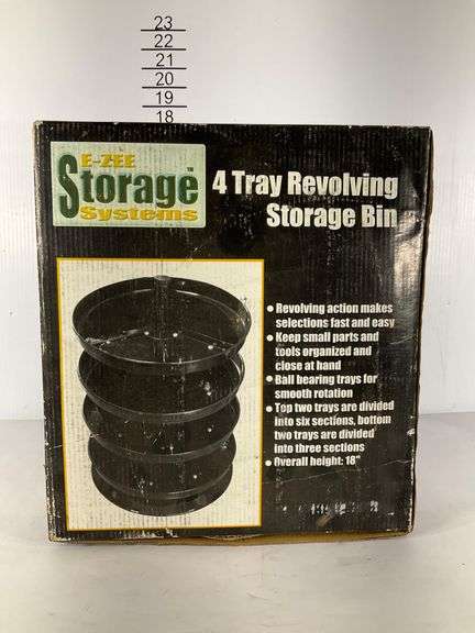 E-Zee Storage Systems 4-Tray Revolving Storage Bin - Hash Auctions