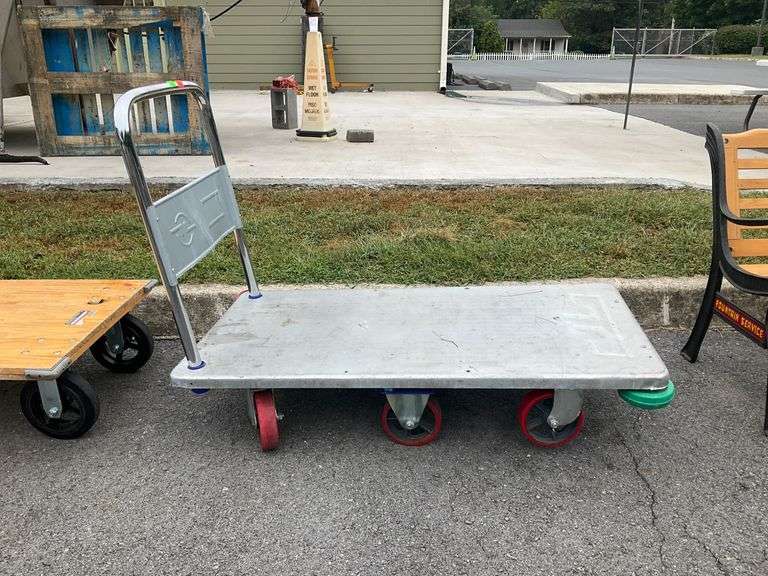 Six-Wheel Platform Cart, Metal Construction, 43.5″L x 23.5″W - Hash ...