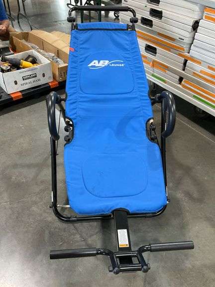 AB Lounge Fitness Chair with Blue Fabric and Black Metal Frame - Hash ...