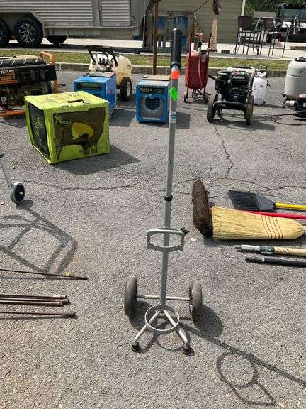 Cylinder Tank Cart with Two-Wheel Design and Handle Grip - Hash Auctions