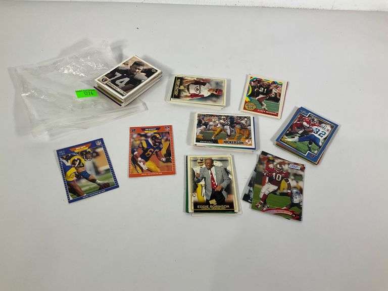 NFL Football Trading Cards Featuring Various Players and Teams - Hash ...