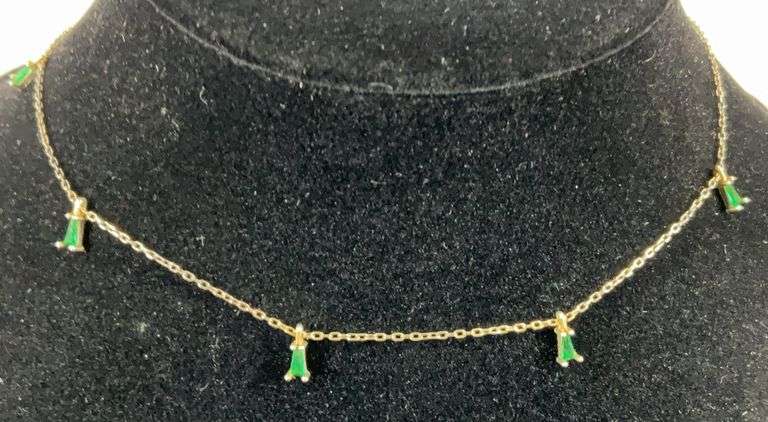 Gold over sterling silver necklace 18in - Hash Auctions