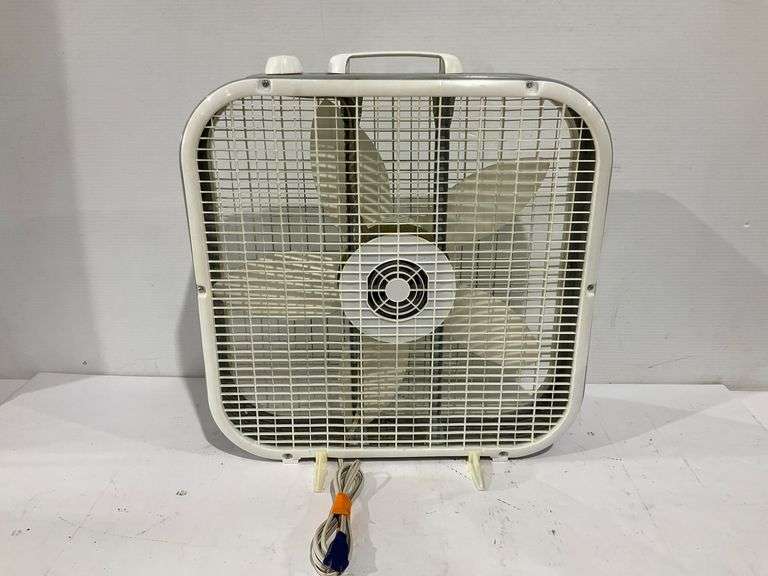 Lasko 20-Inch Diameter Box Fan with Handle and Control Knobs - Hash ...