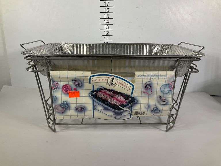 Skorr Products Chafing Dish Stand with Disposable Aluminum Pan - Hash ...