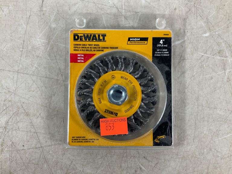DeWalt 4-Inch Carbon Cable Twist Wheel with Arbor, Model DW4930 - Hash ...