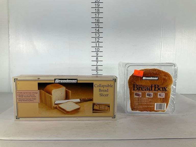Breadman Collapsible Bread Slicer and Bread Box Set - Hash Auctions