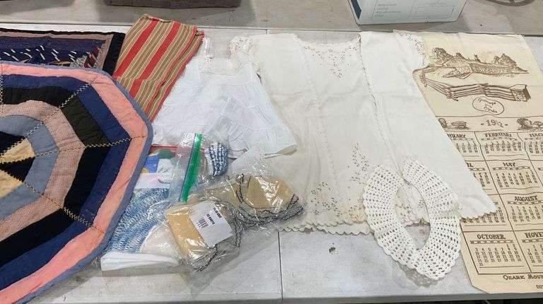 Textiles and Fabric Pieces Including Vintage Linens, and Calendar ...