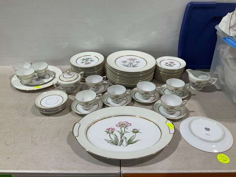 59-Piece Mikado China ‘Harmony’ Dinnerware Set, Made in Occupied Japan ...