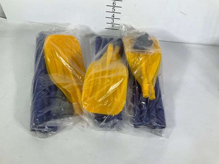 Three Sets of Raft Oars with Yellow Blades and Purple Shafts - Hash ...