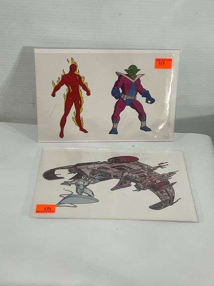 Human Torch, Skrull, and Silver Surfer Animation Cels - Hash Auctions