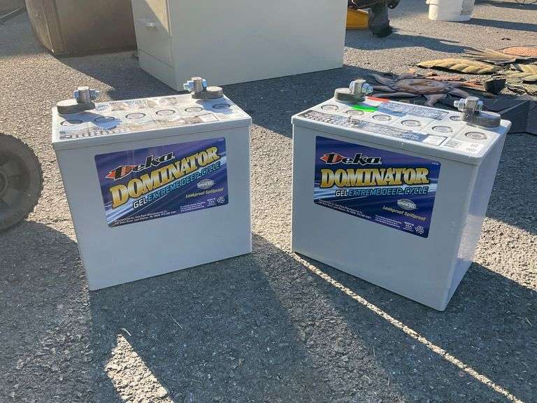 Deka Dominator 8G22NF Gel Batteries, 12V, 51Ah Capacity - Hash Auctions