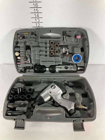 Pneumatic Air Tool Kit with Case and Assorted Accessories - Hash Auctions