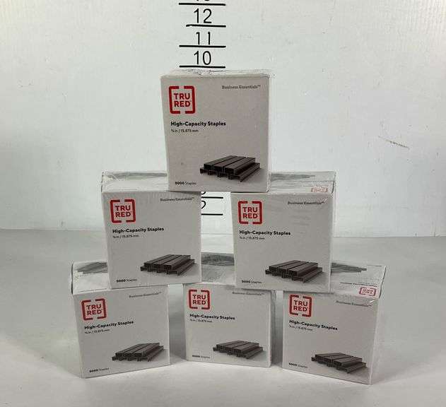 Six Boxes of TRU RED High-Capacity Staples (5000 Staples Per Box ...