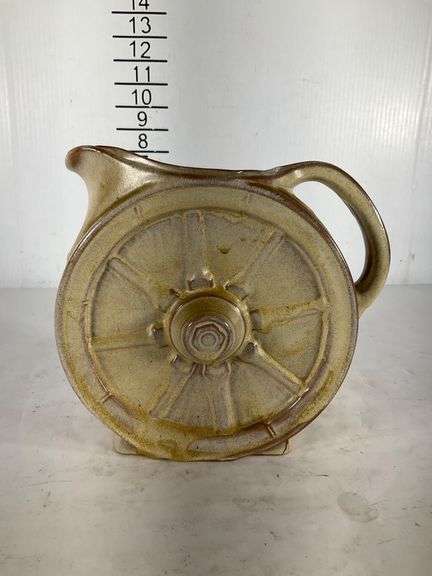 Frankoma 94D Pottery Pitcher in Wagon Wheel Design - Hash Auctions