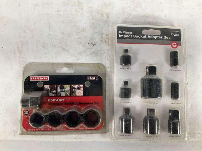 Craftsman Bolt-Out Plus Damaged Bolt/Nut Remover Set and 8-Piece Impact ...