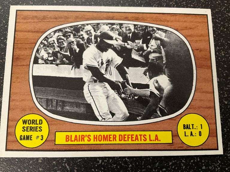 1967 Topps “Blair’s Homer Defeats L.A.” World Series Game 3 Baseball ...