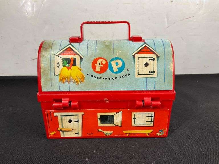 Vintage 1962 #549 Fisher-Price Toy Lunch Box with Barn-Themed Graphics ...